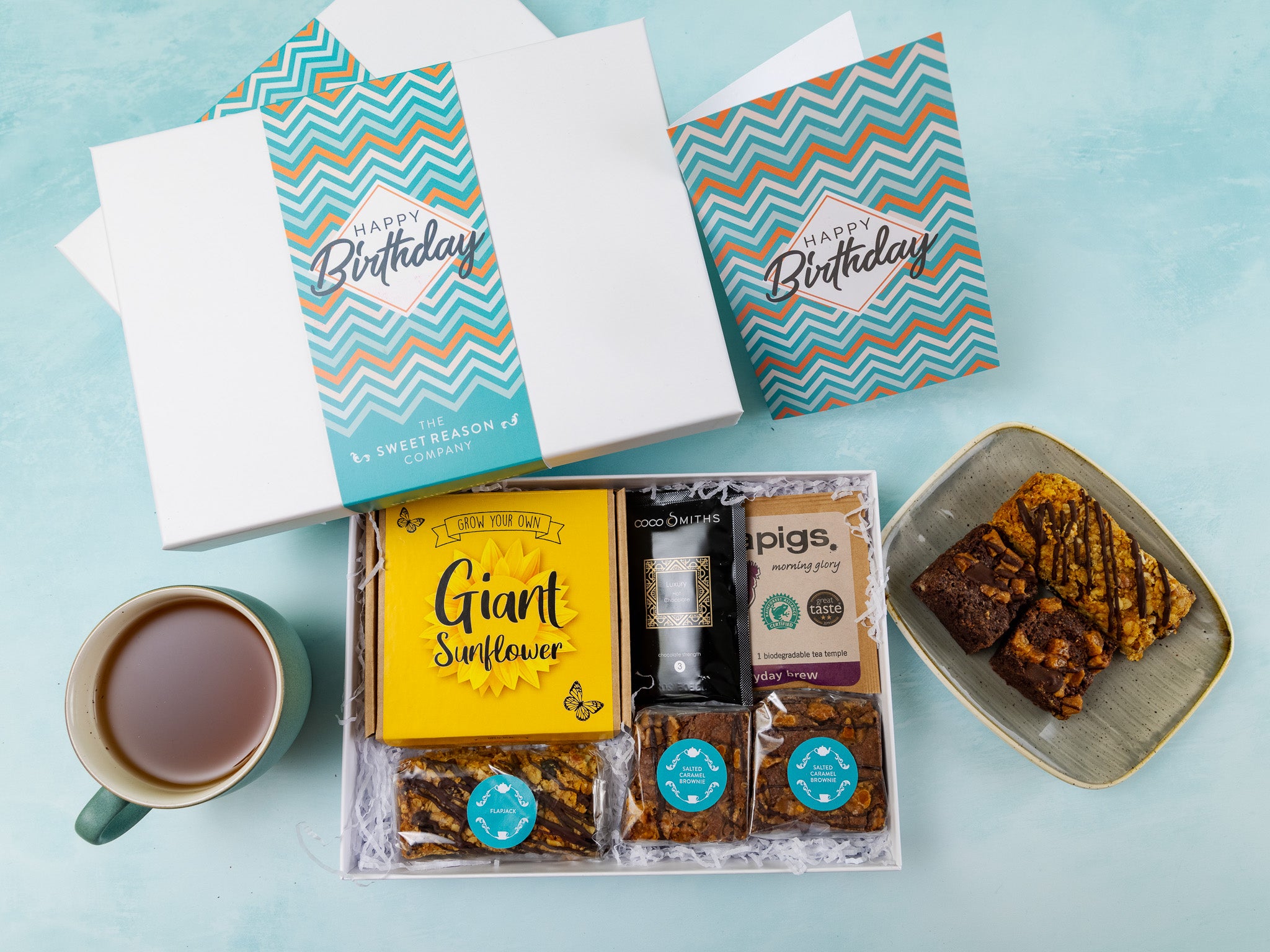 'Happy Birthday Chevron' Treats & Tea Gift – The Sweet Reason Company