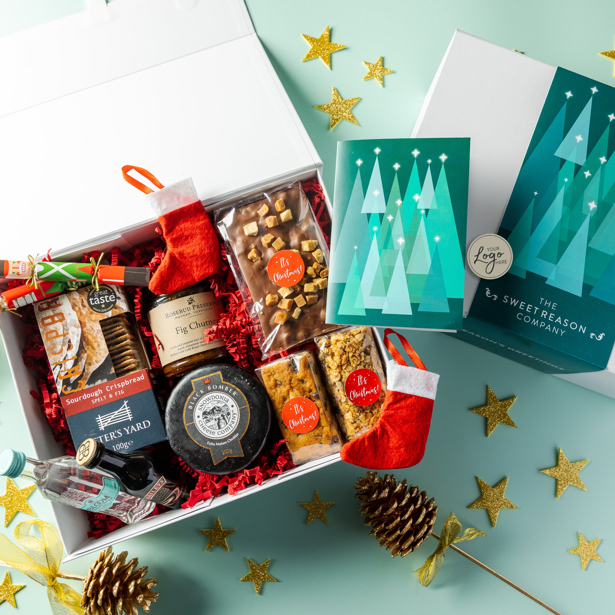 Branded & personalised 'Christmas Trees' Festive Hamper – The Sweet ...