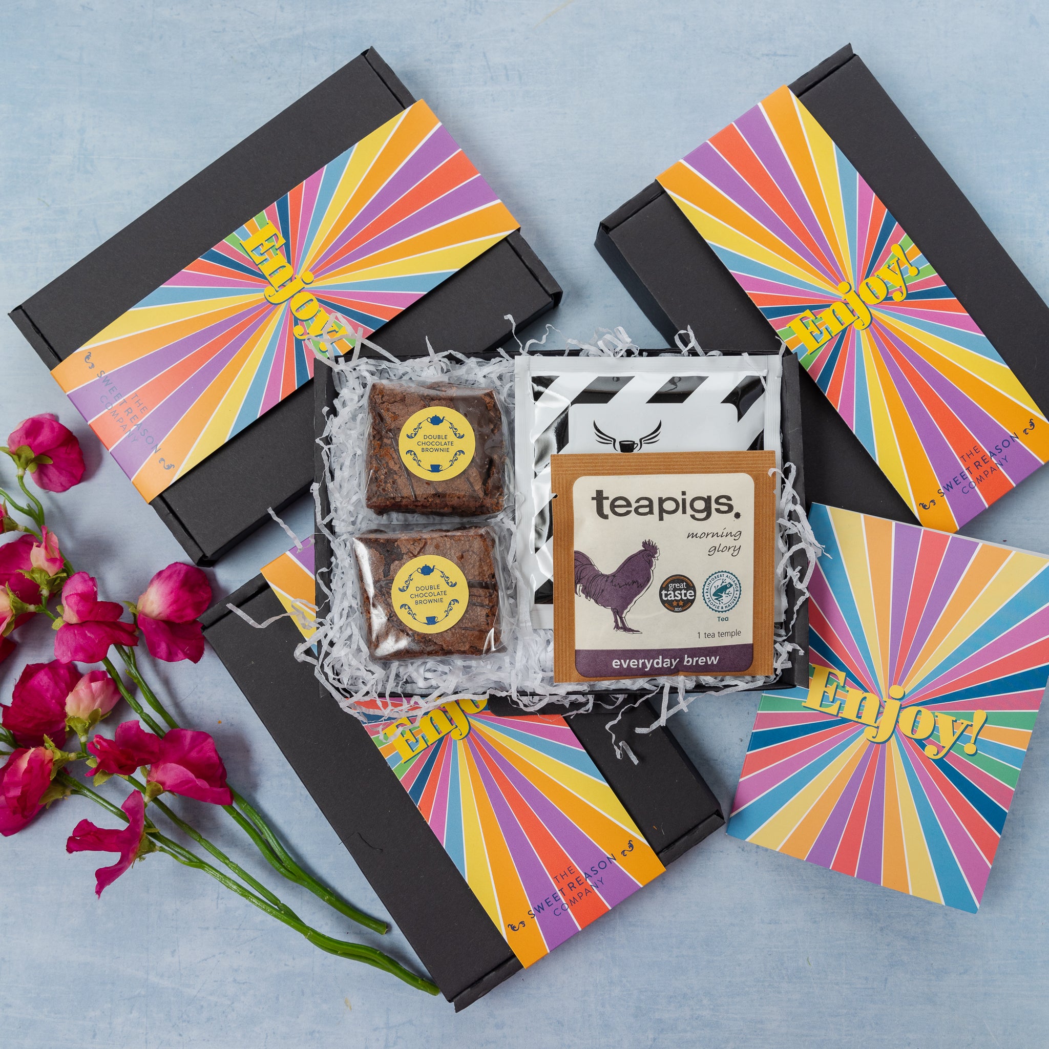 'Enjoy' Double Chocolate Brownies, Coffee and Tea Letterbox – The Sweet ...