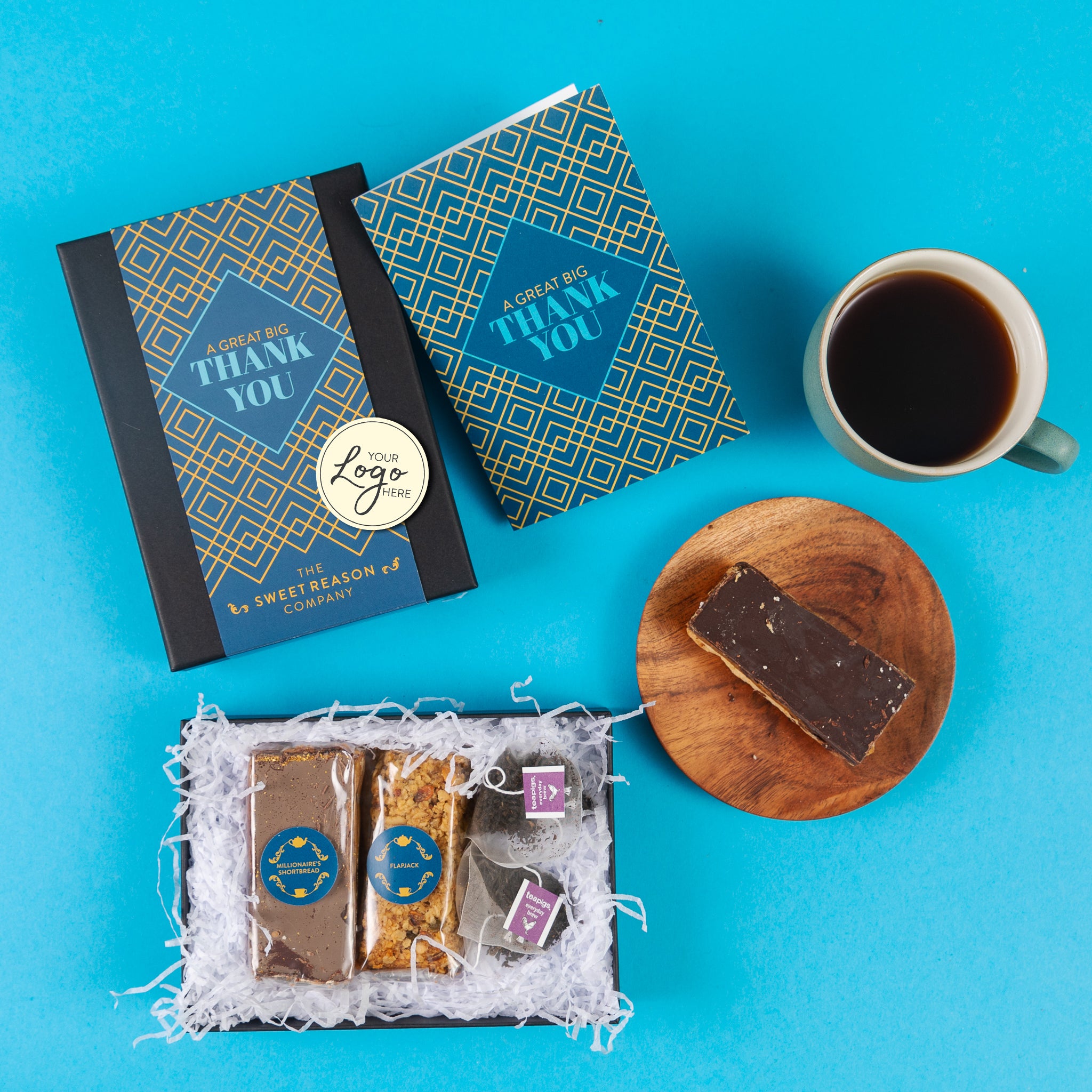 Branded & personalised 'Thank You' Afternoon Tea For Two Gift Bars ...