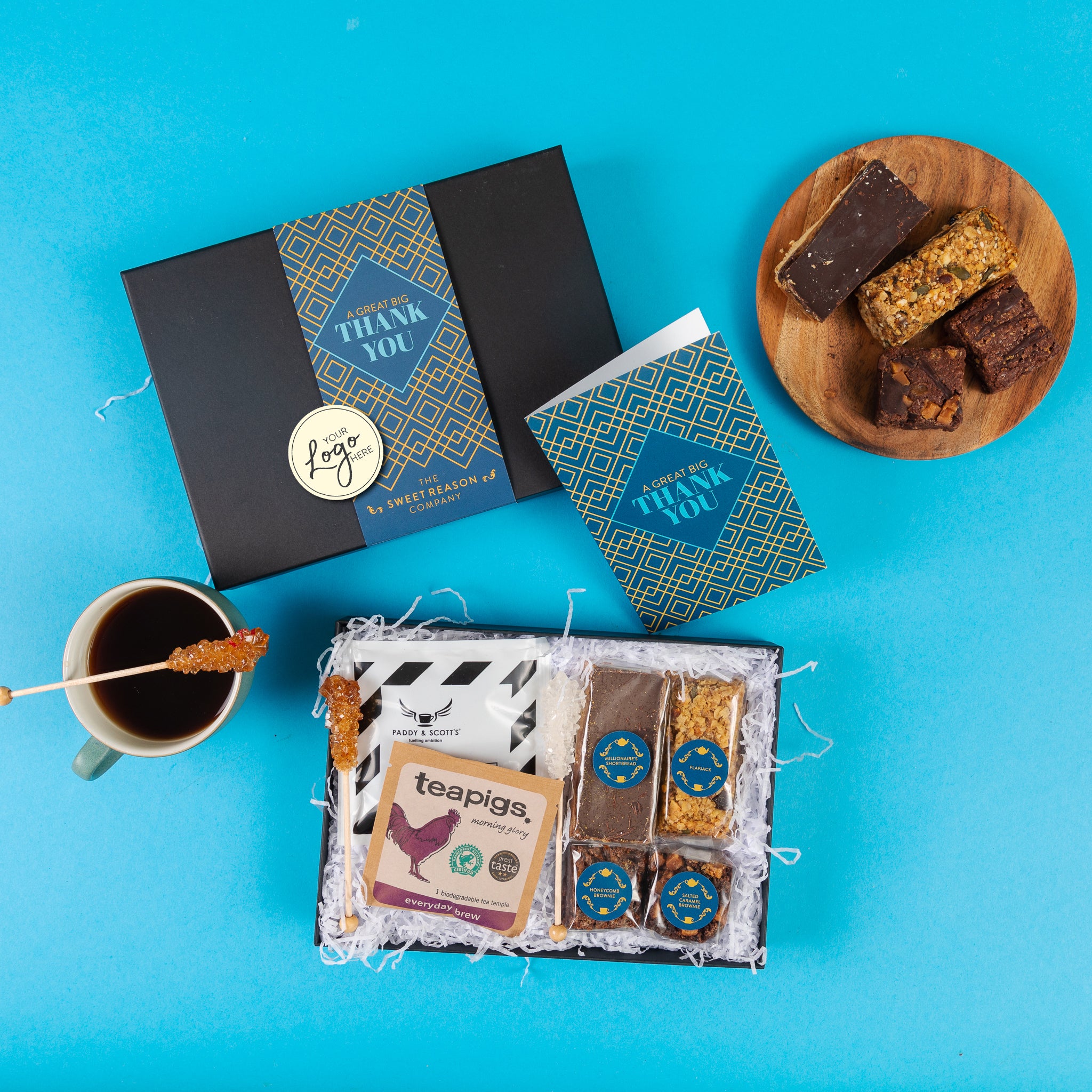 Branded & personalised 'Thank You' Vegan Coffee and Treats Box – The ...