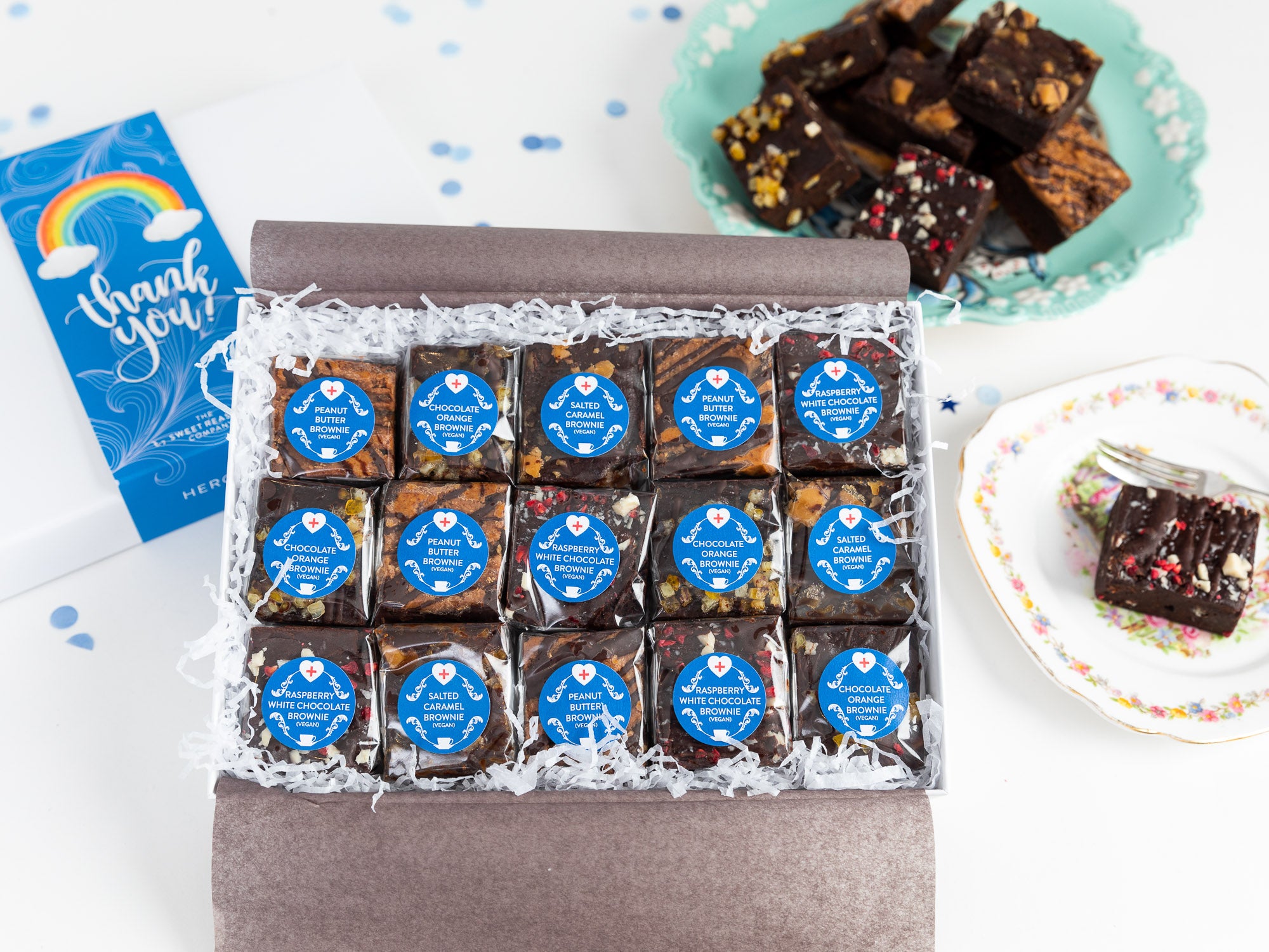 Thank You NHS - Vegan Indulgent Brownie Gift Box I Organic, Dairy-Free ...