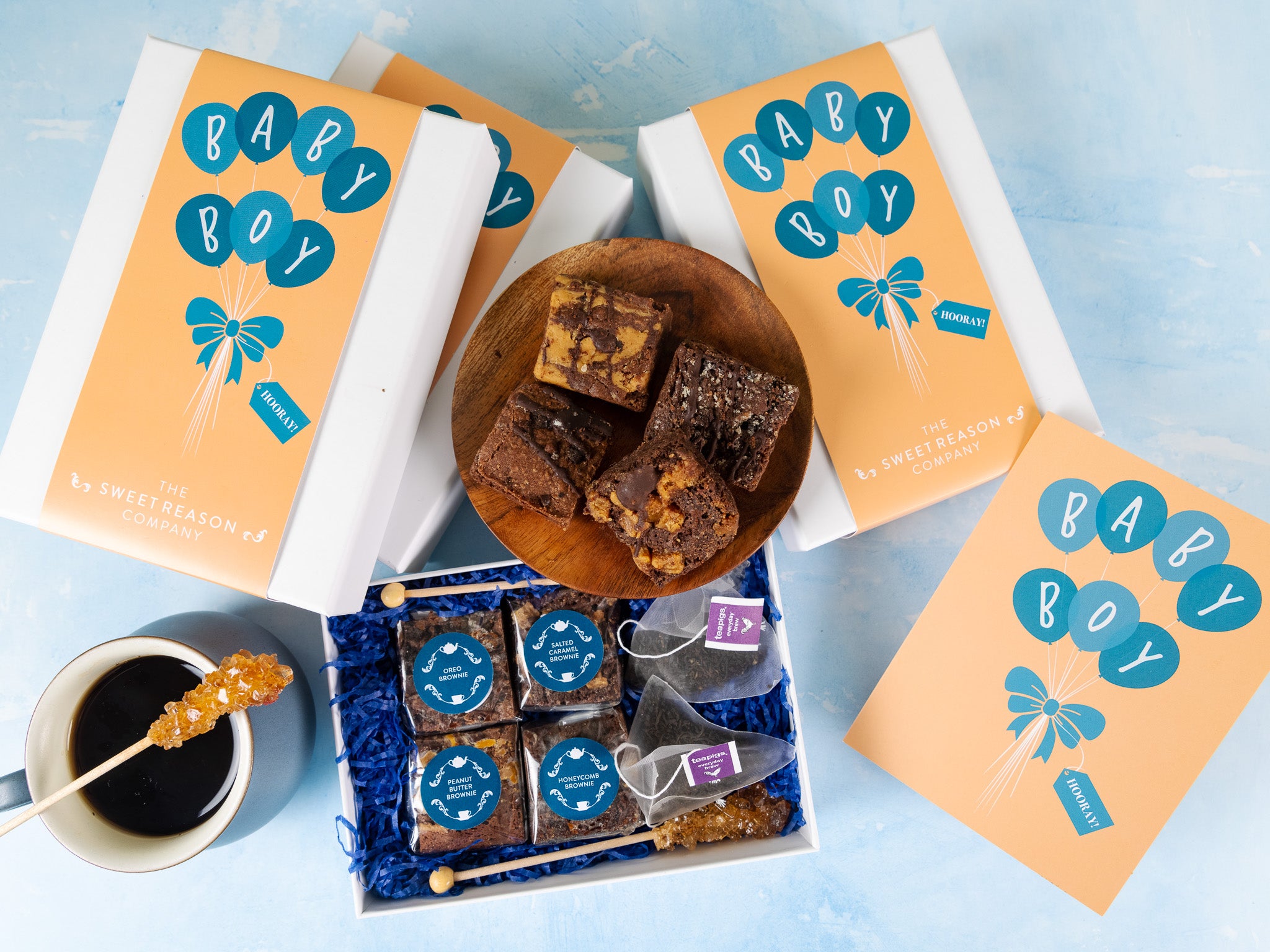 'Baby Boy' Afternoon Tea For Two Gift – The Sweet Reason Company