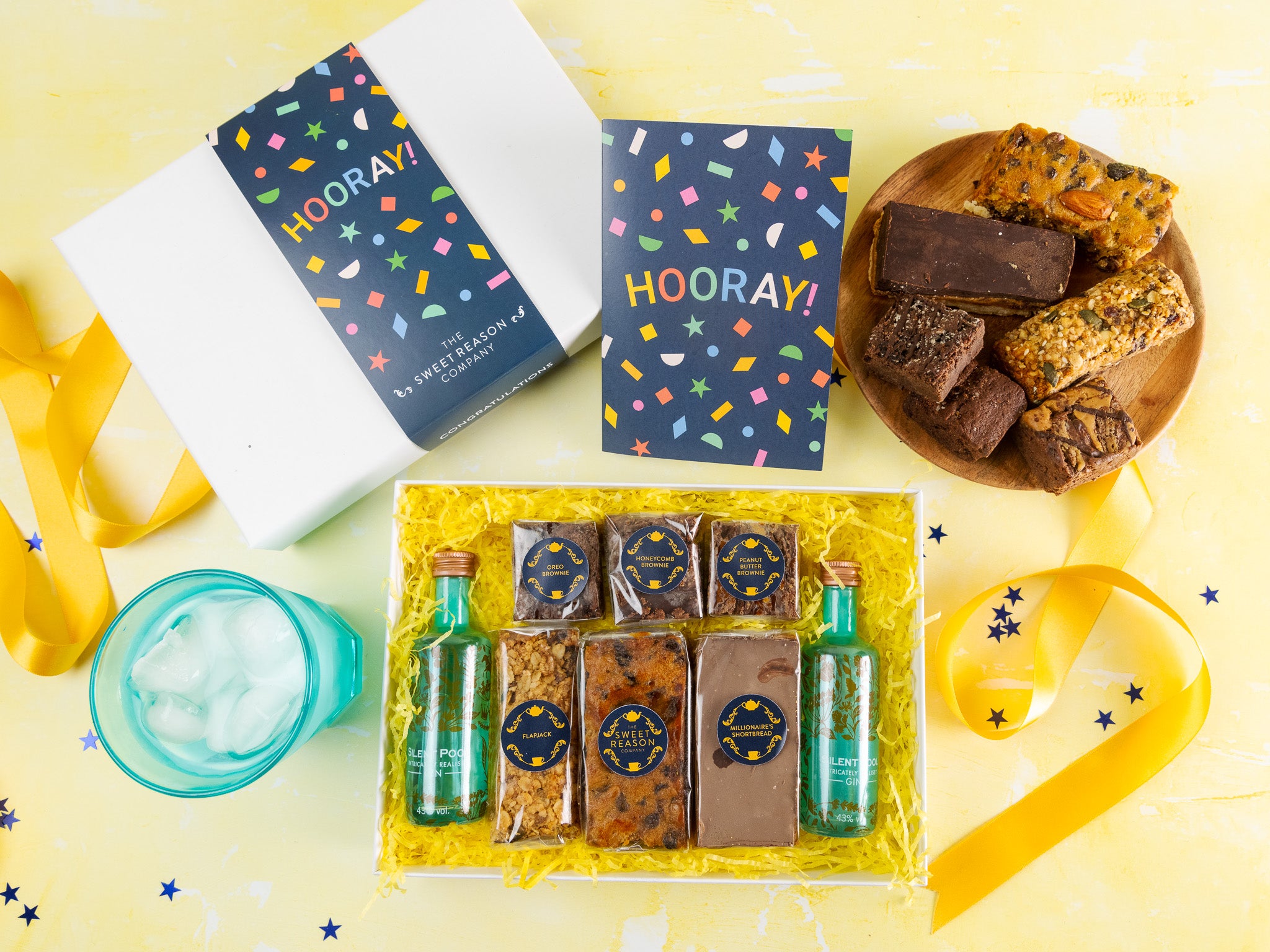 'Hooray!' Gin and Treats Gift Box – The Sweet Reason Company