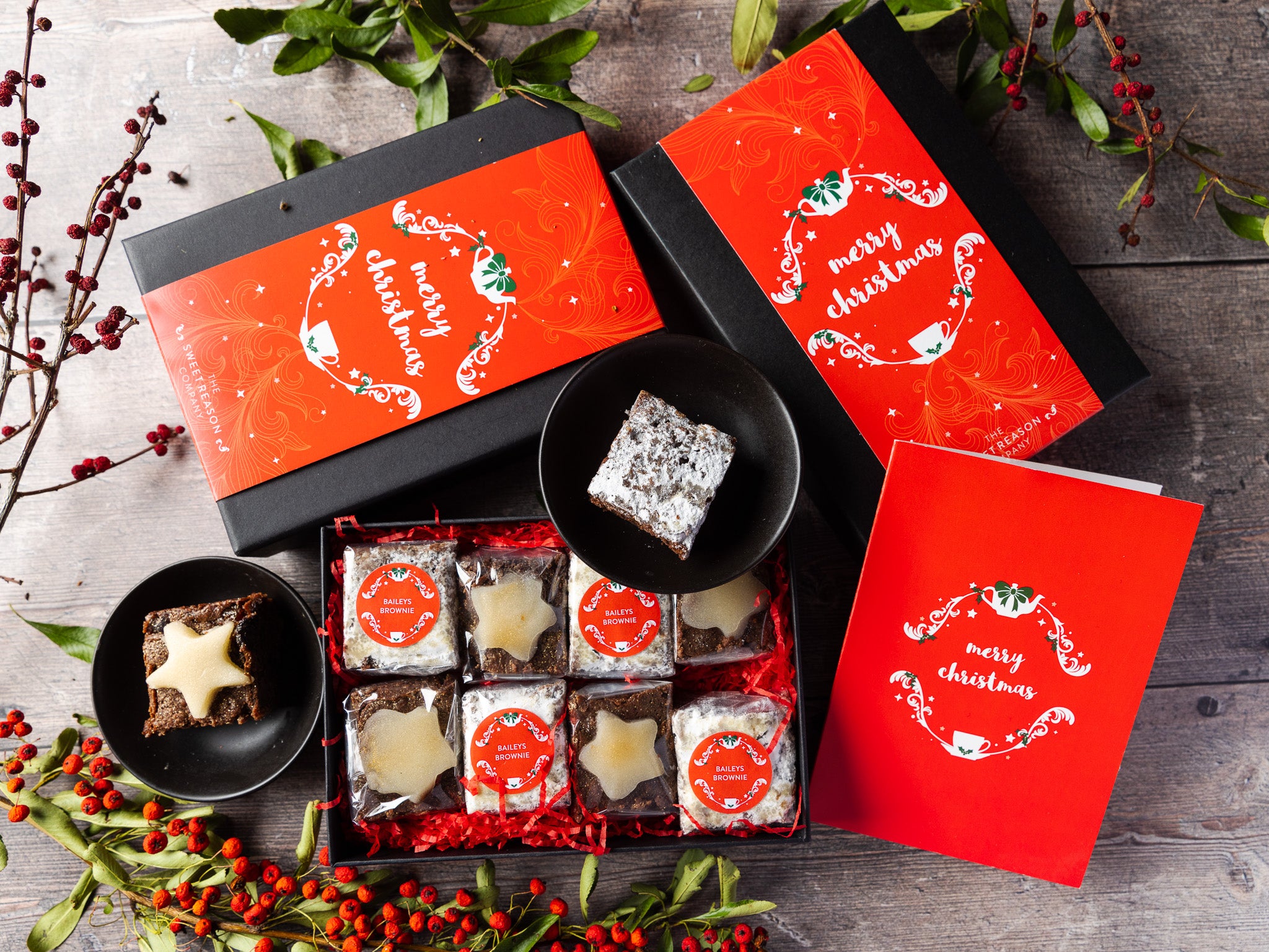Personalised Christmas Brownie Gifts | Luxury Mince Pie & Baileys – The ...