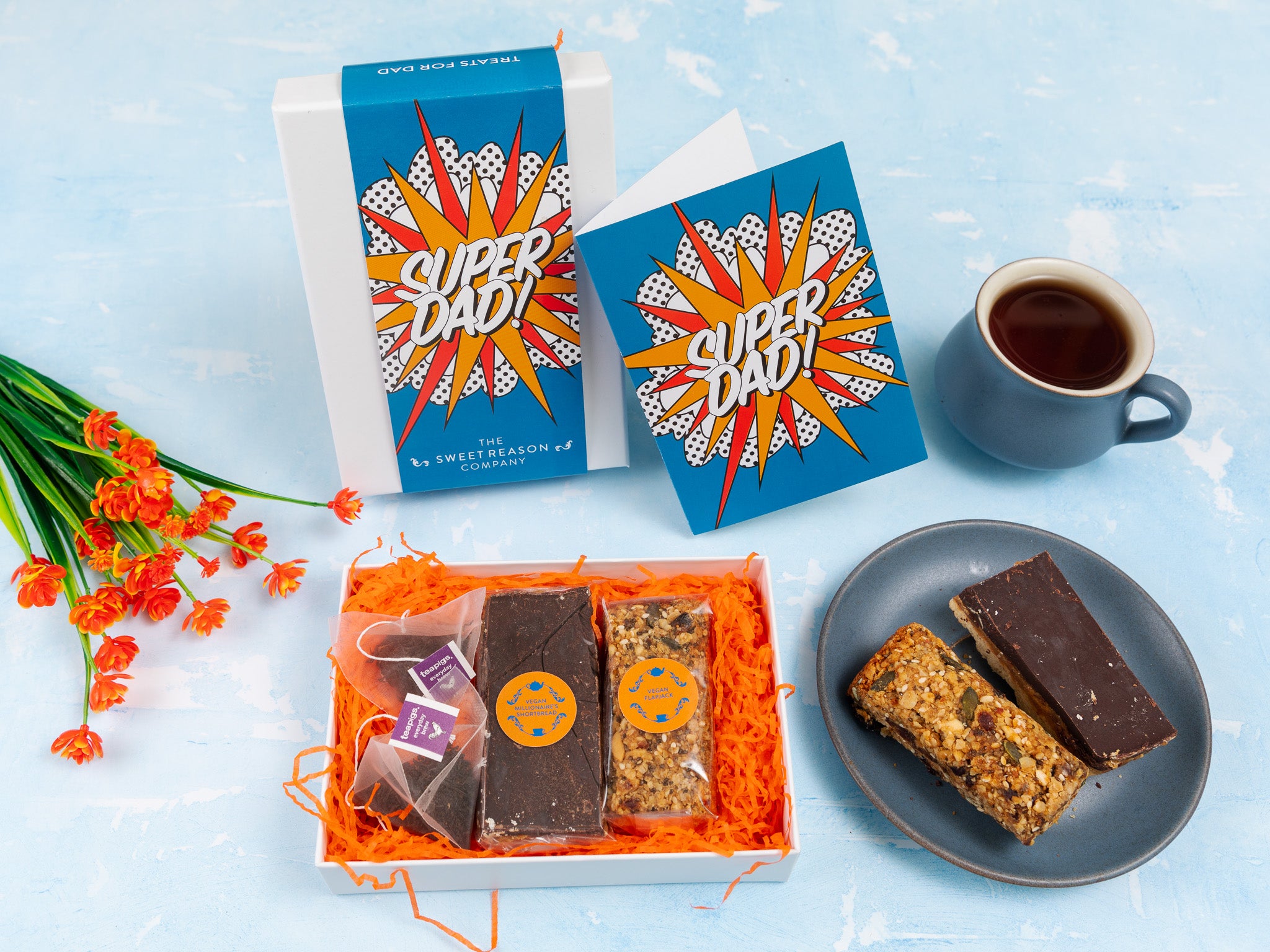 'Super Dad' Vegan Bars Afternoon Tea for Two Gift Box – The Sweet ...