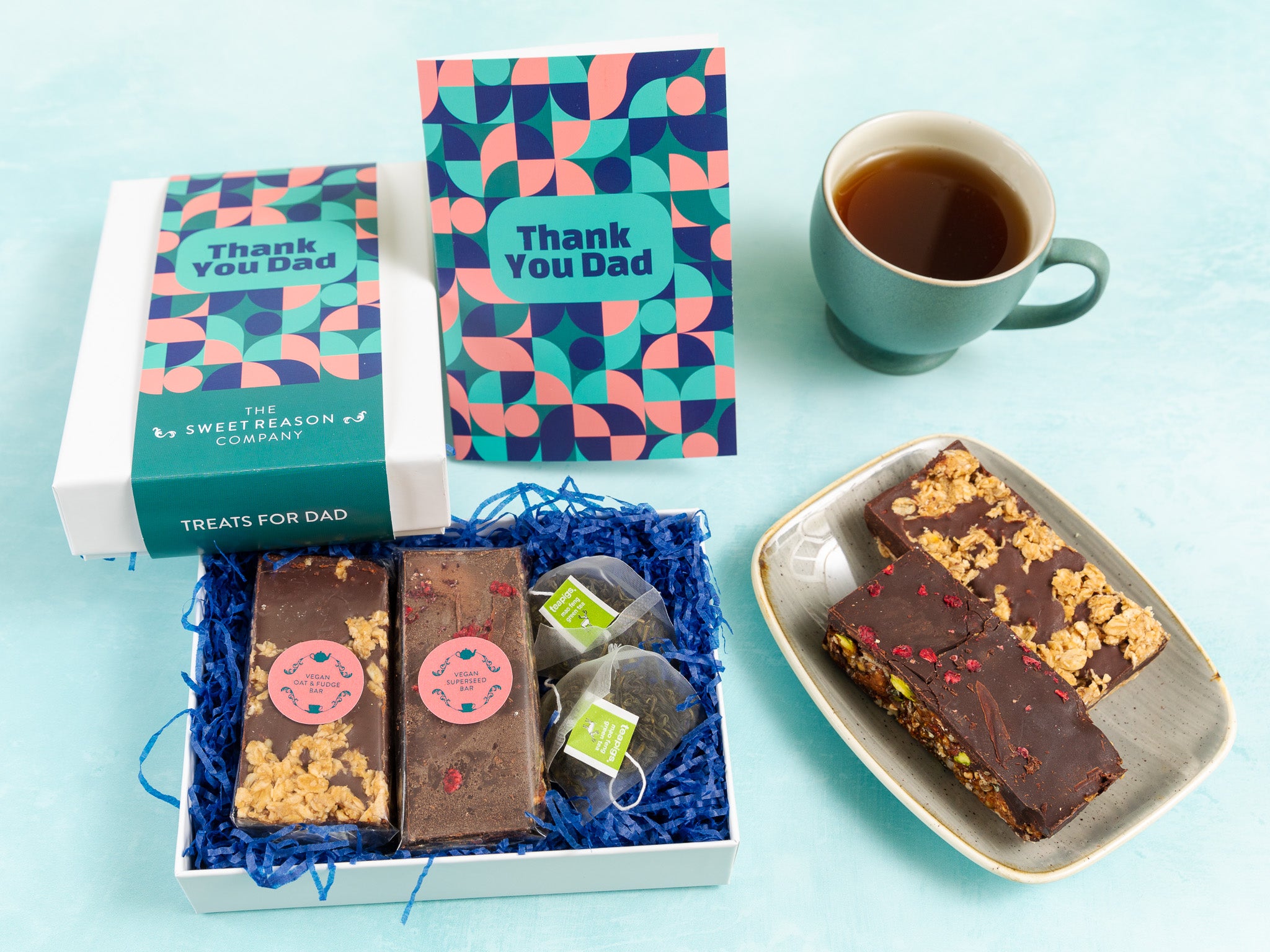 'Thank You Dad' Vegan Bars Afternoon Tea for Two Gift Box – The Sweet ...